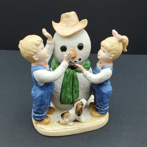 Homco | Accents | Homco Denim Days Our Snowman Figurine Home Interiors ...